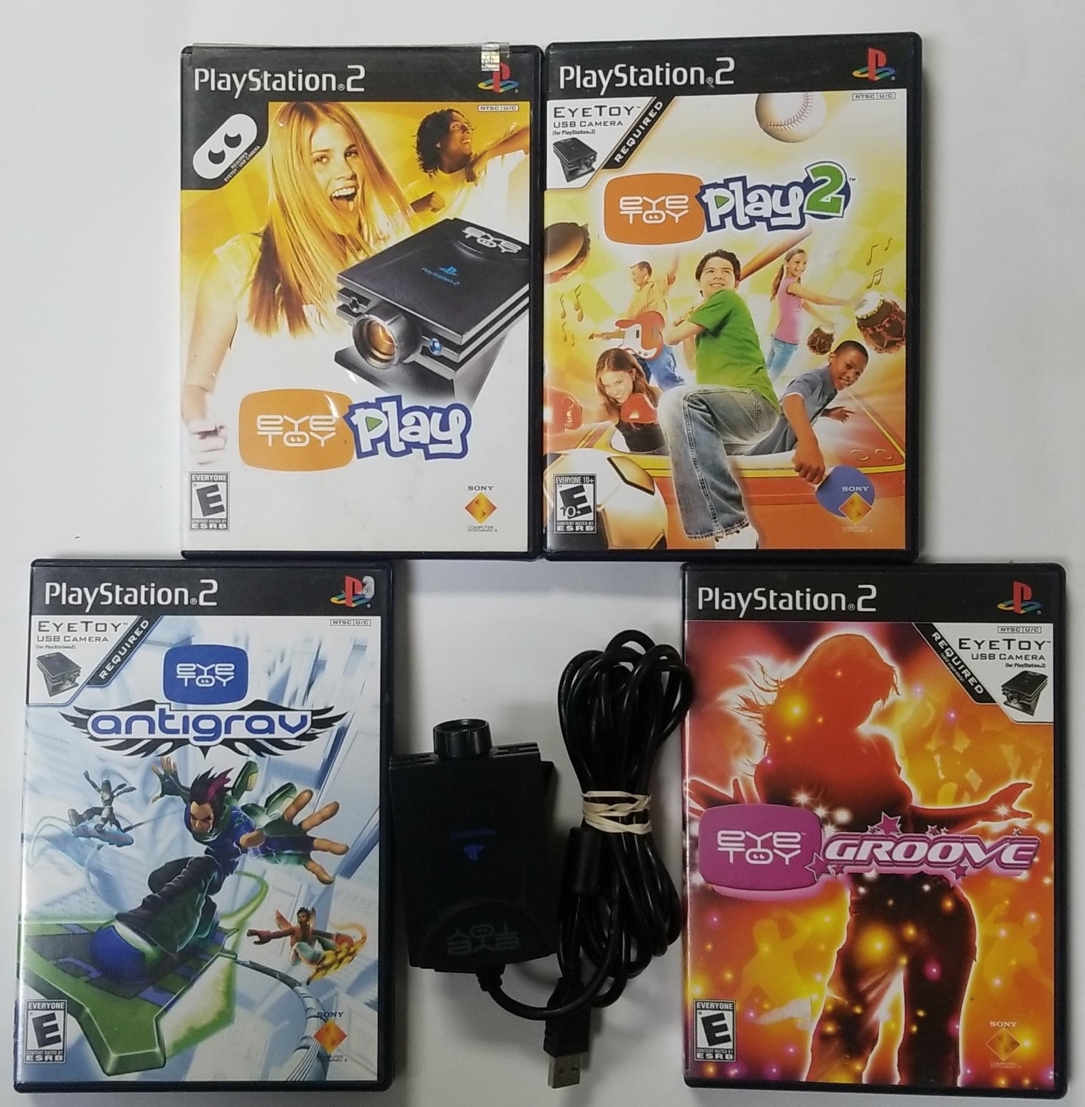 Playstation 2 Ps2 EYE Toy Bundle - Play, Play 2, Antigrav, Groove | eBay