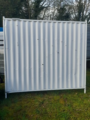 Heras Solid Site Hoarding Panels* X 12**Used Condition, Some Dents ...