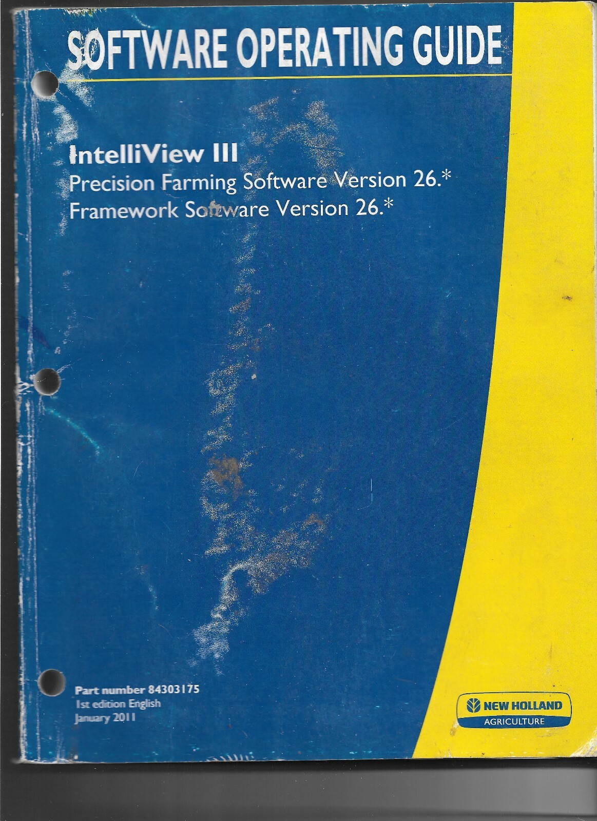 Original 01/2011 New Holland Intelliview III Software Operating Guide ...