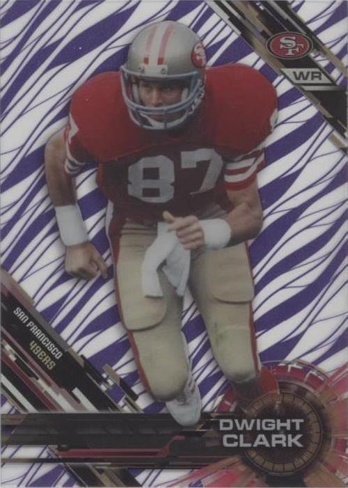 2015 Topps High Tek - Dwight Clark #32 Pattern 1 Grass/Waves Purple ...