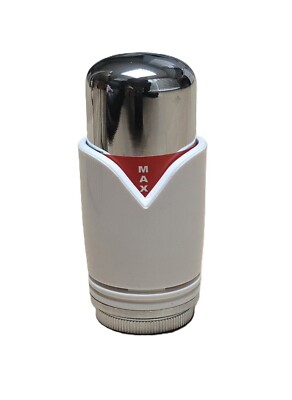 Chrome White TRV Thermostatic Radiator Valve Head fits Drayton TRV4 ...