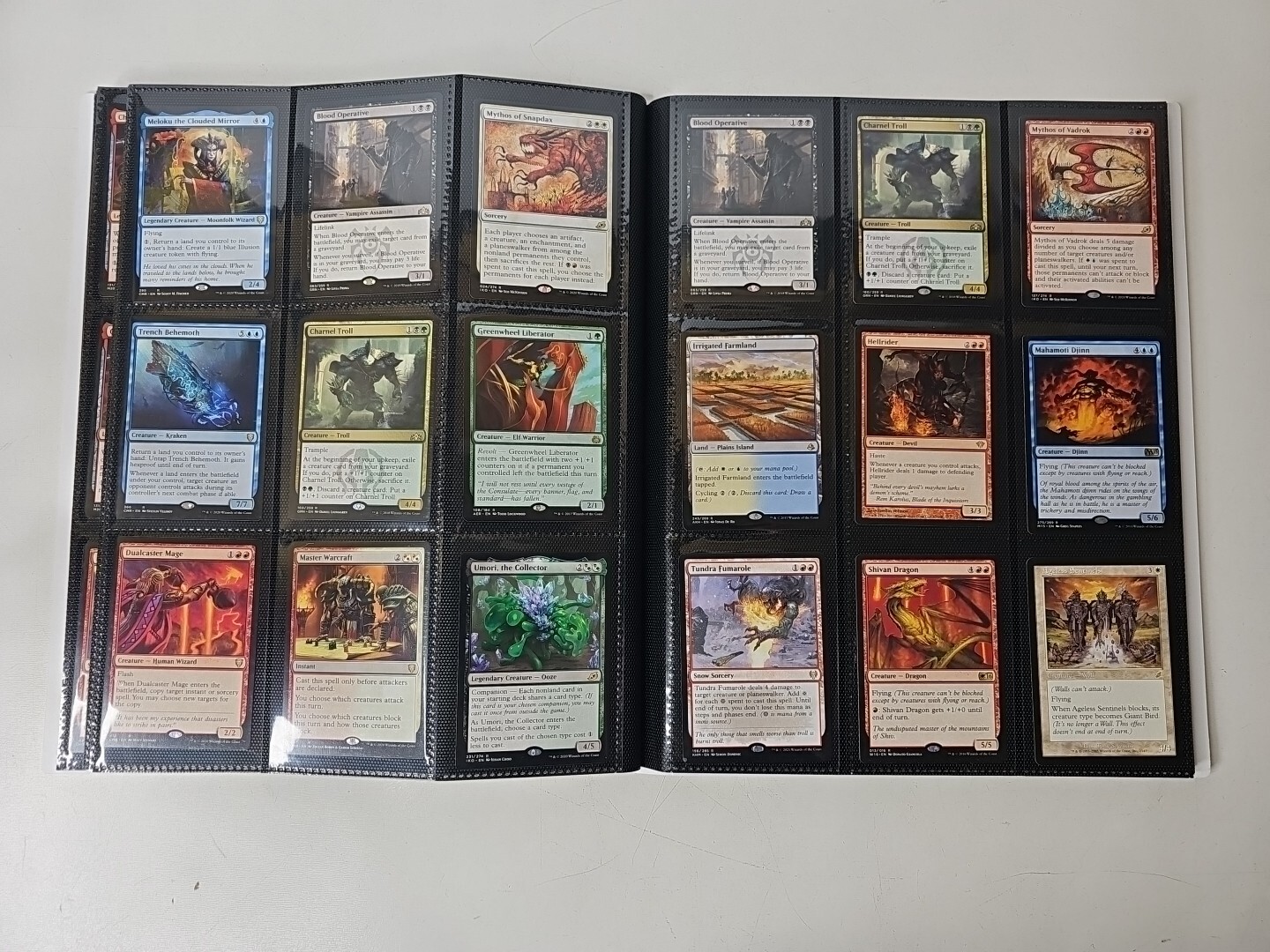 350 RARE MTG CARD LOT in WHITE BCW Folio Binder: Commander Magic The ...
