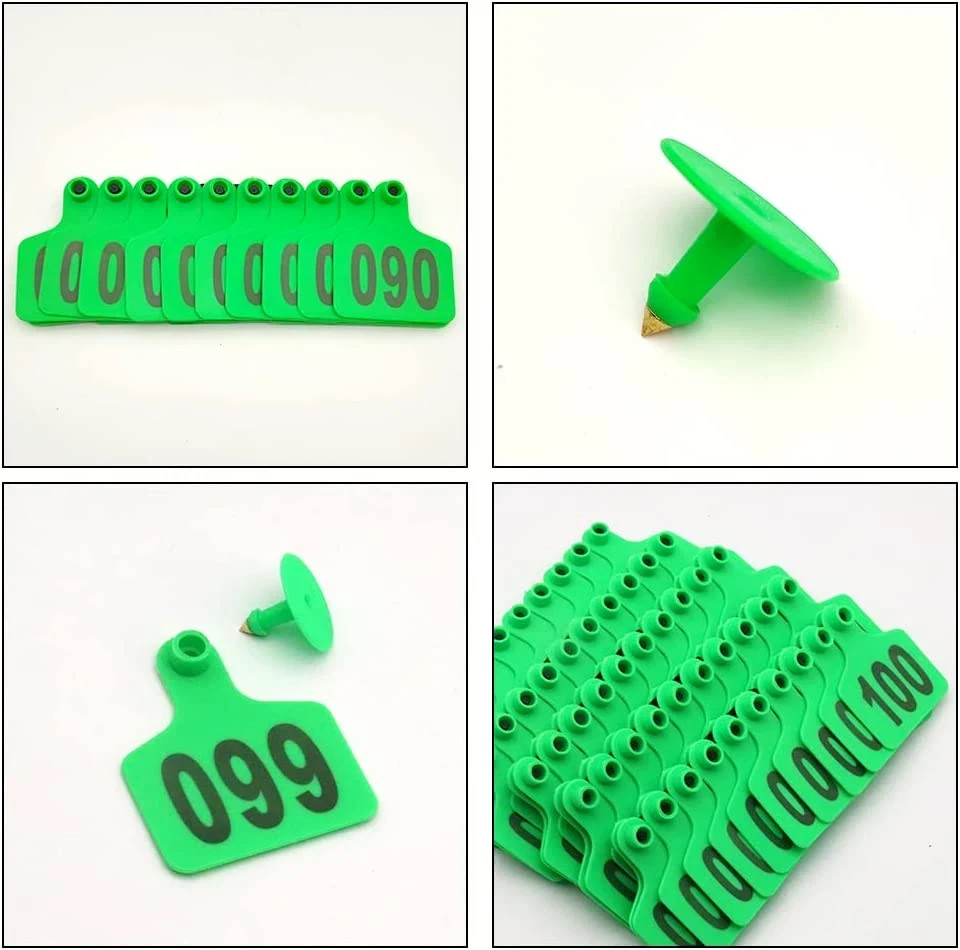 Cattle Ear Tags 001-100 Number Plastic Livestock Animal Tag for Cows ...