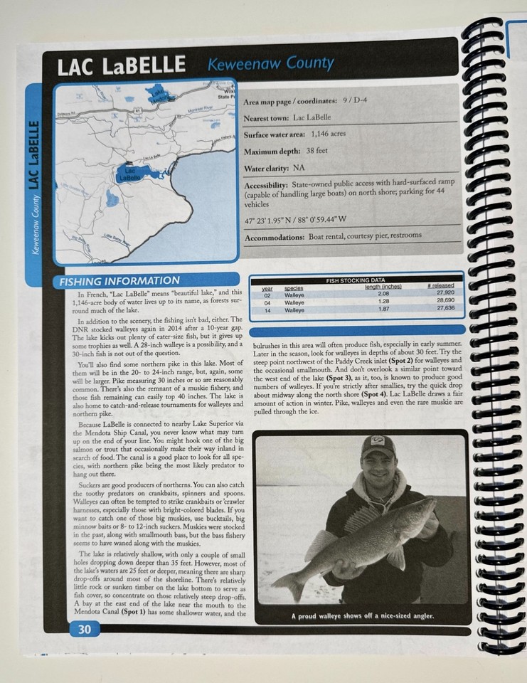 Michigan Western Upper Peninsula Fishing Maps Guidebook | eBay
