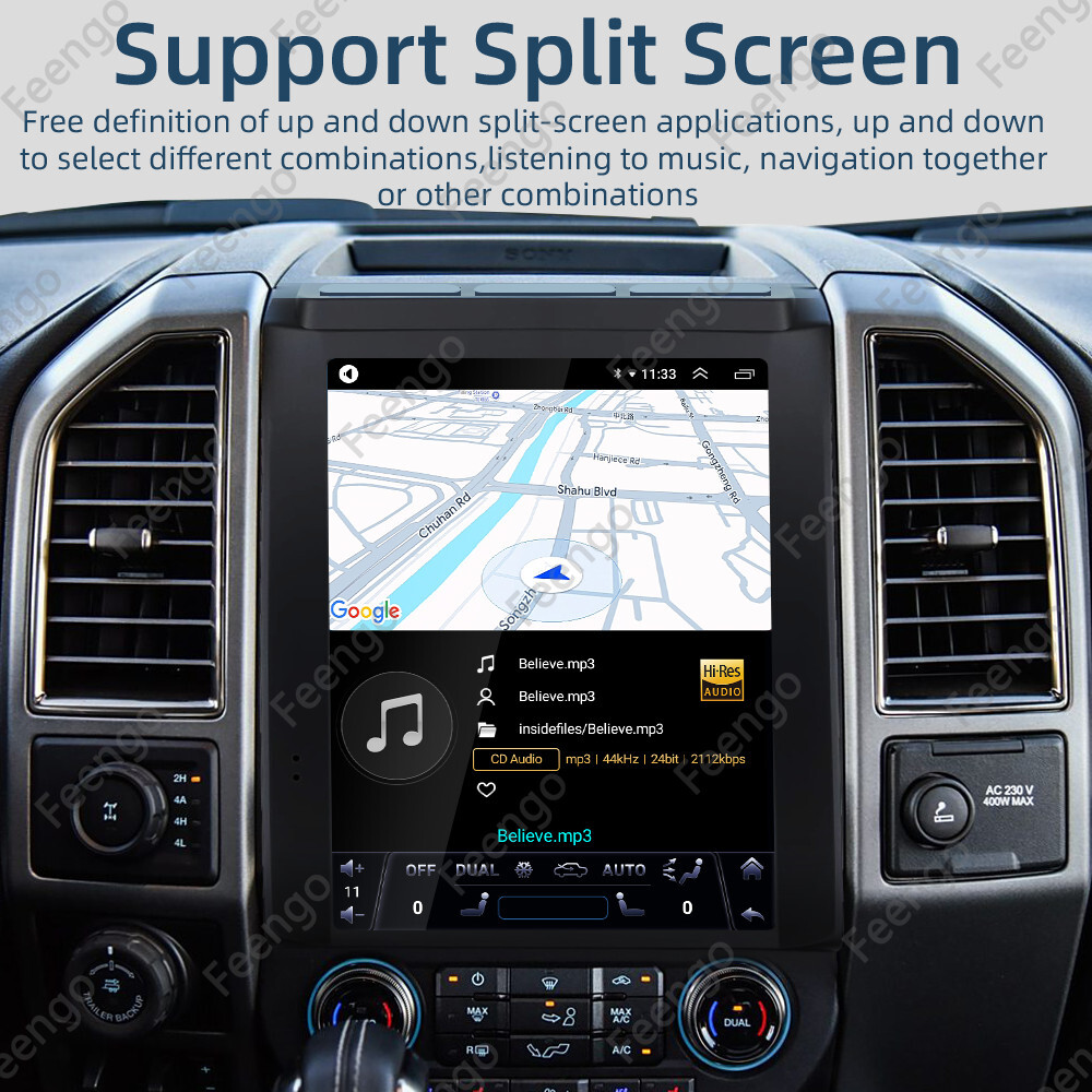 12.1" For Ford F150 2016-2021 Vertical Screen Car Gps Navigation Radio ...