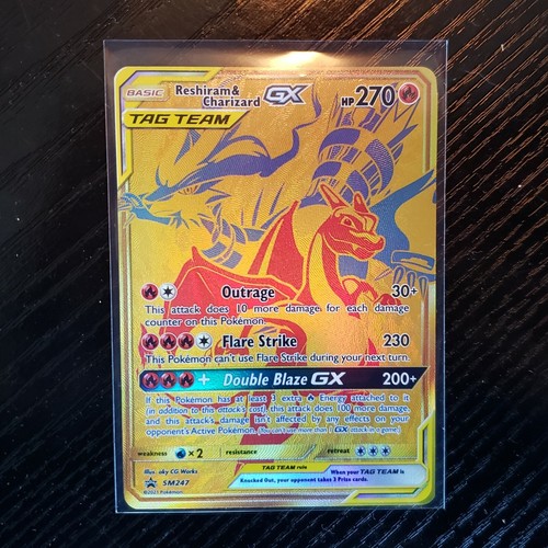 Reshiram & Charizard GX Gold Promo Card SM247 - Mint - Pokemon TCG | eBay