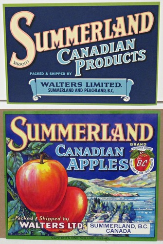 Original British Columbia Pear & Apple Crate Labels | eBay
