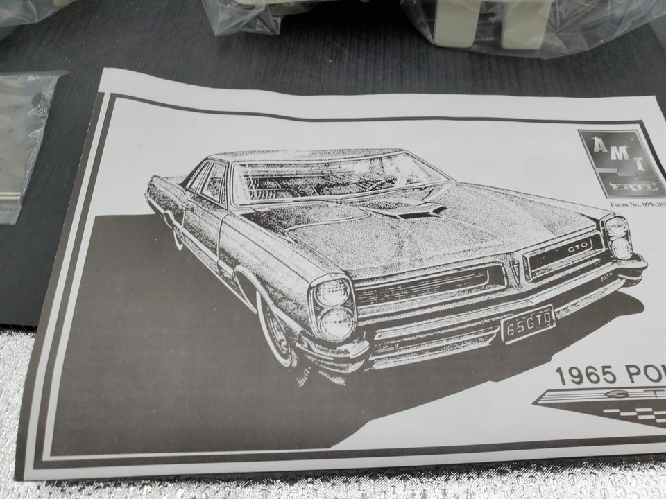 Rare AMT MUSCLE CAR 1965 Pontiac GTO Hard Top Model Kit 38594 Open Box ...