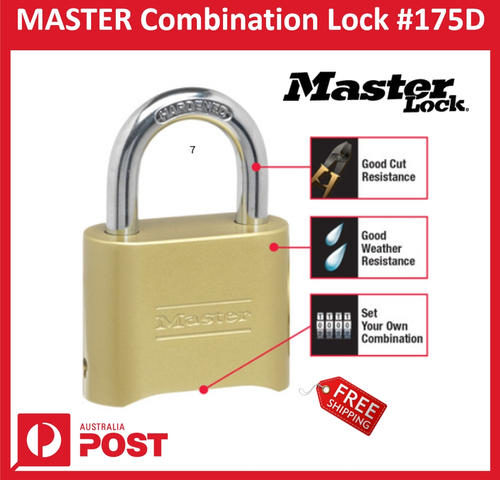 New Master Lock 175D Hardened Steel 4 Digits Combination Padlock ...