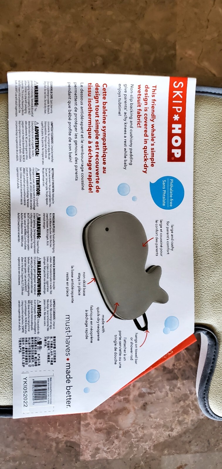 Skip Hop Moby Bath Kneeler - Gray | eBay