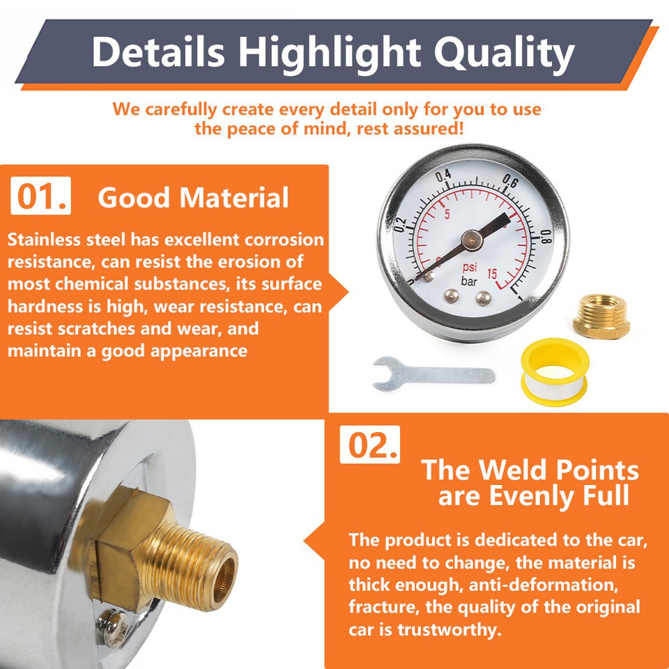 Low Fuel Pressure Regulator Gauge For Holley Carburetor Carb Quick Fuel ...