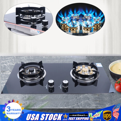 Natural Gas Cooktop Stove Built-in Cooker Top 2 Burners Stove Kitchen ...