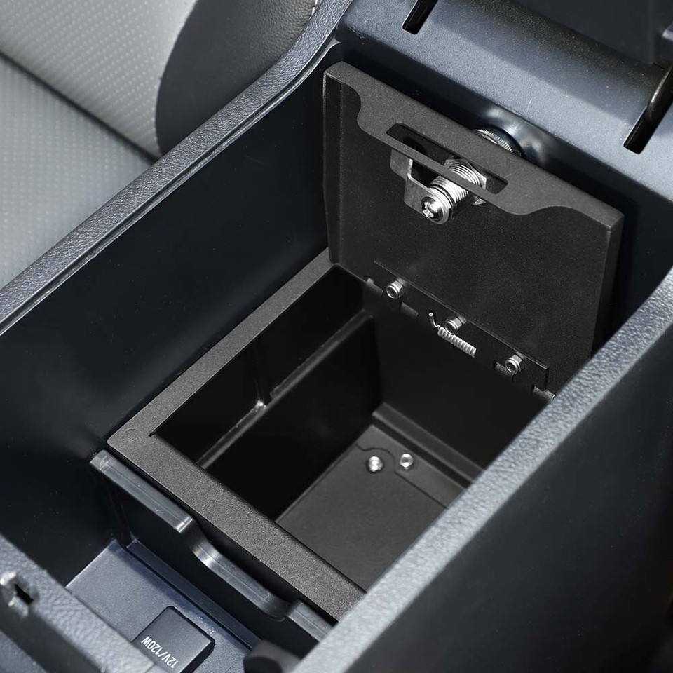 Black Center Console Gun Safe Security Vault Storage Lock Box For ...