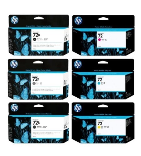 Genuine HP No 72 72b Ink Value Pack High Yield | eBay