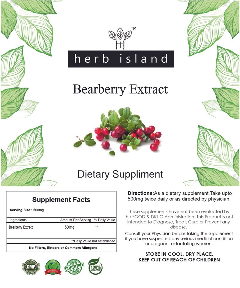 Bearberry Extract 100% Natural Supports Urinary tract Health Premium ...