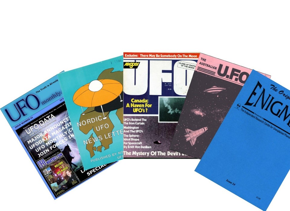 OVER 1000 UFO MAGAZINES FLYING SAUCER NEWSLETTERS FROM 1947 TO MODERN ...