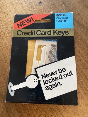 Vtg Emergency Credit Card Keys By Cole Chrysler 1968-88 | eBay