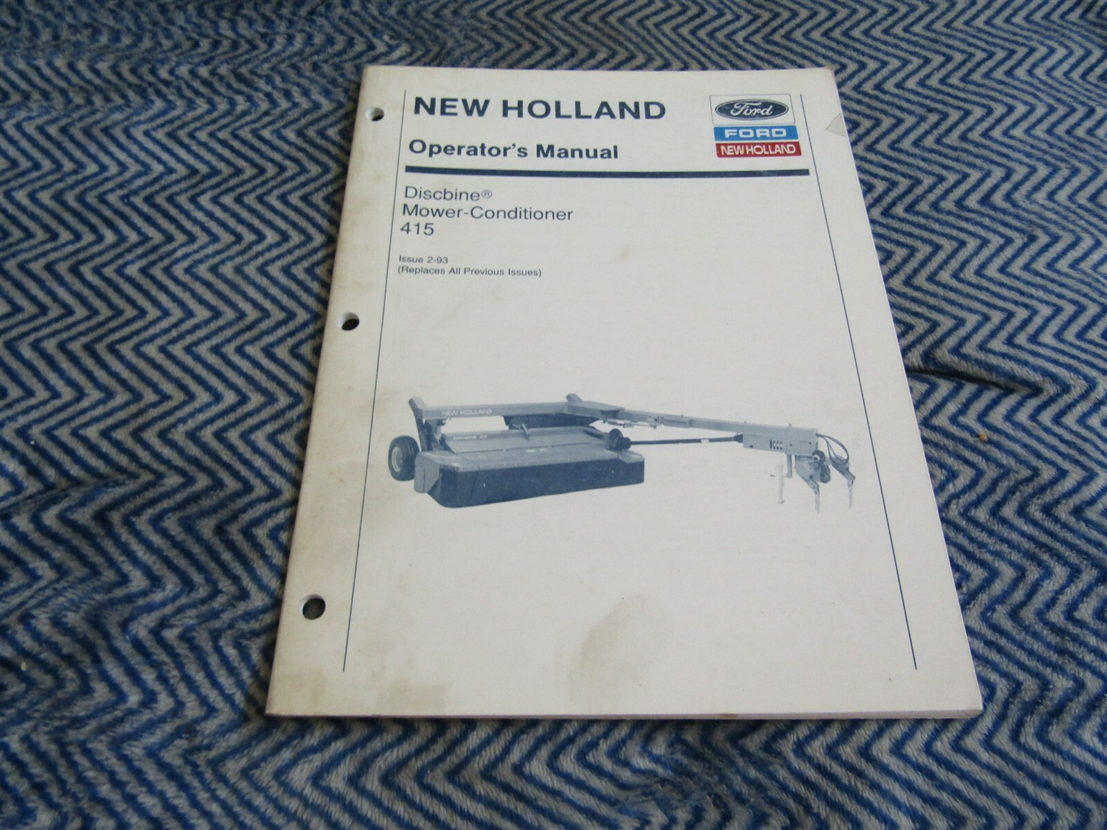 FORD NEW HOLLAND MODEL 415 DISCBINE MOWER CONDITIONER OWNER'S OPERATORS ...