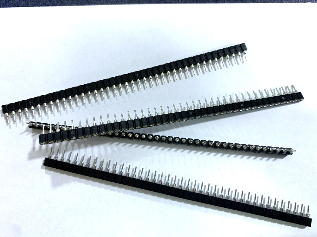 40PINS Single Row 2.54mm Round Hole Female Header PCB IC Connector or ...
