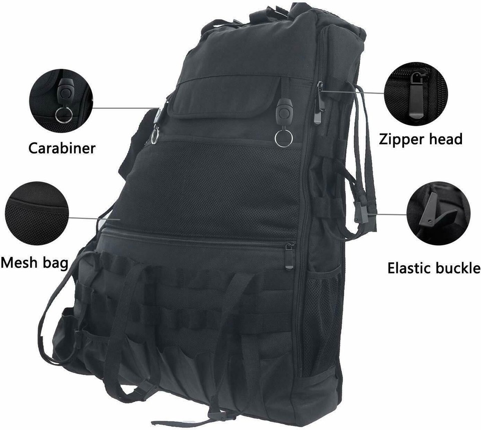 Roll Bar Storage Bag Cage Multi-Pockets for Jeep Wrangler JK JKU TJ ...