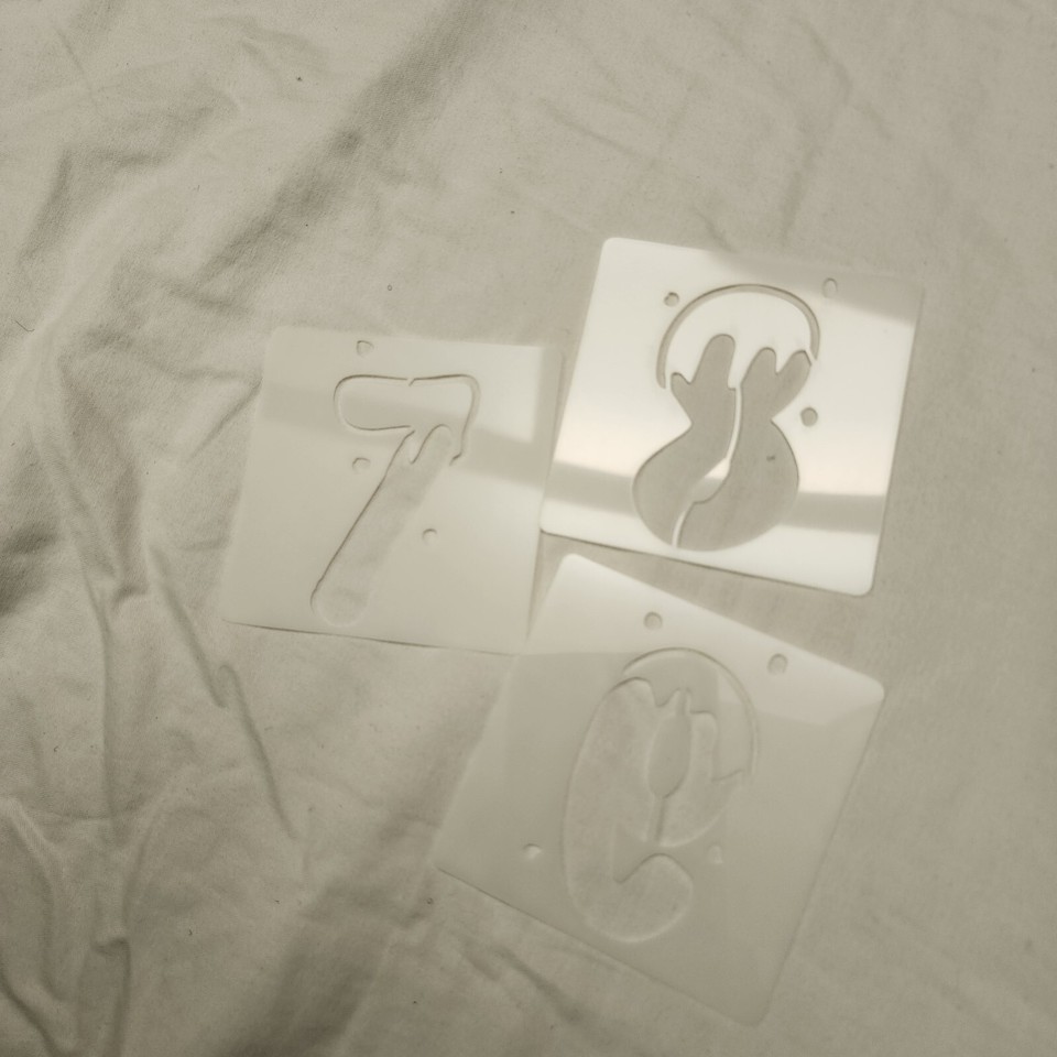 3 Inches Christmas Letter Stencils Reusable Alphabet Templates Stencil ...