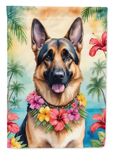 Caroline's Treasures German Shepherd Luau Garden Flag DAC6437GF | eBay