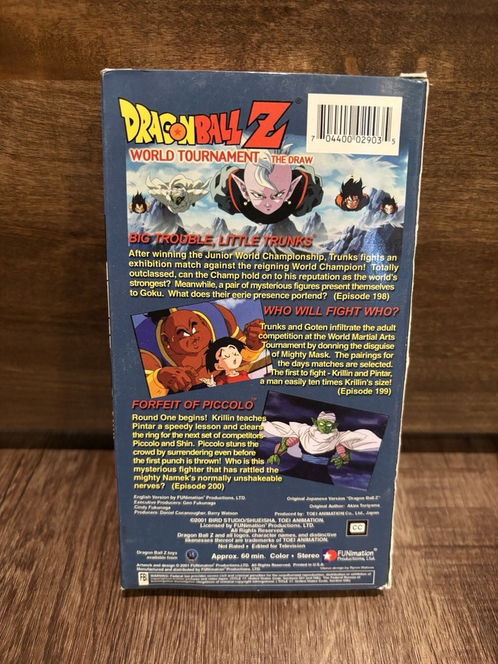 Dragon Ball Z - World Tournament The Draw (VHS, 2001, Edited Version ...