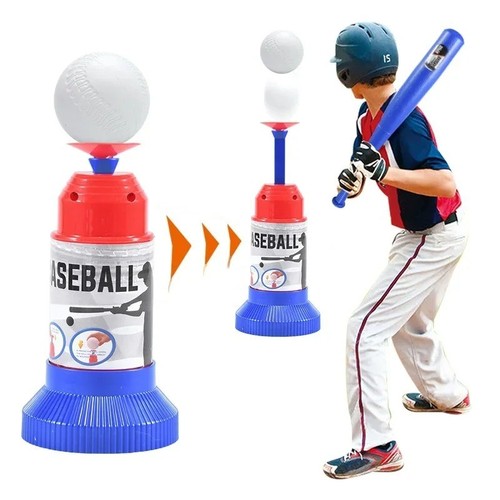 Kids Automatic Baseball Pitching Machine Set Outdoor Toy Sports Game ...