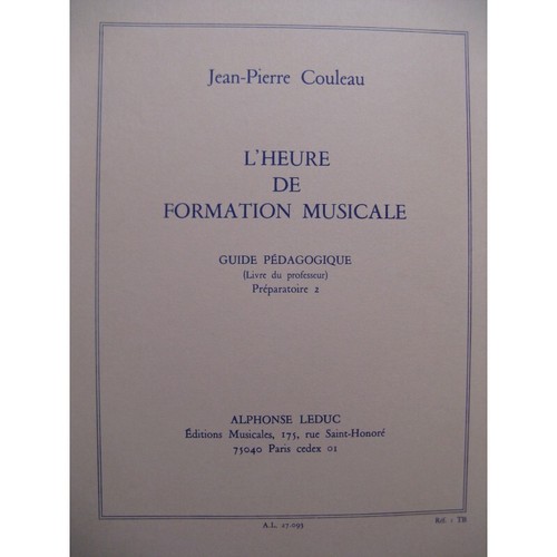 Couleau Jean-Pierre L' Hour Of Training Musical Preparatory 2 1985 | eBay