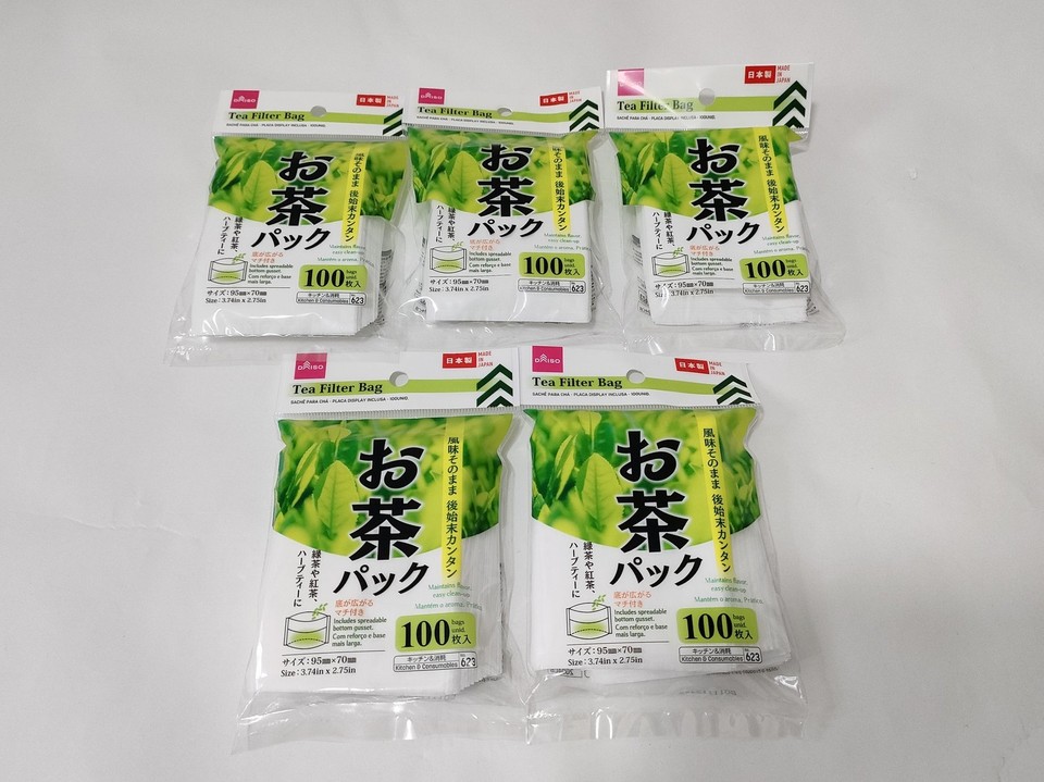 Daiso Japanese Leaf Herb green Tea Filter Pack 100 bags 10set Direct ...