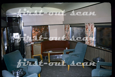 F Original Slide - ATSF Santa Fe Super Chief Lounge Car Interior 1969 ...