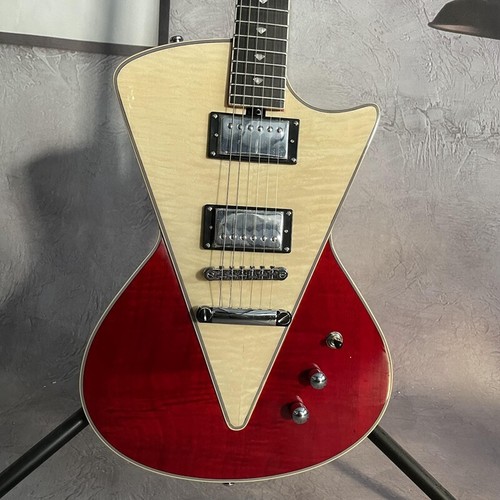 Red Cream Music Armada Electric Guitar Solid Body Black Fretboard HH ...