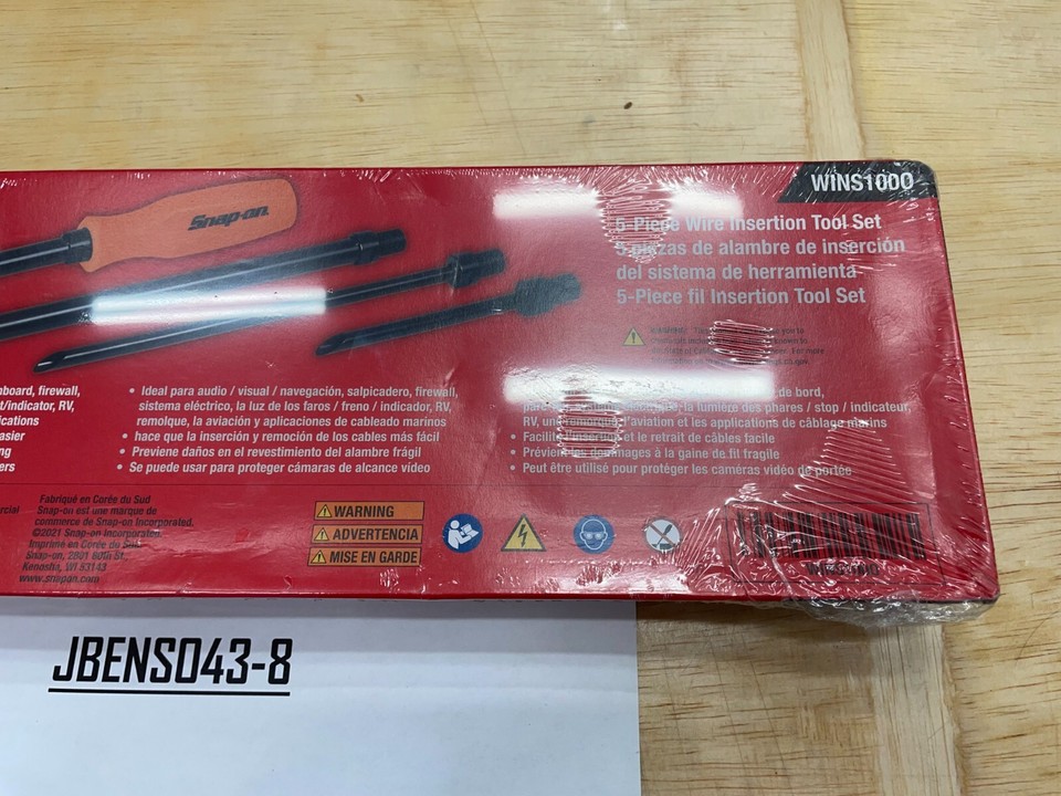 Snap-on Tools NEW Orange 5 Piece Wire Insertion Tool Set WINS100O ...