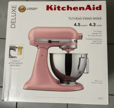 KitchenAid Deluxe 4.5 Quart Tilt-Head Stand Mixer Matte Dried Rose | eBay