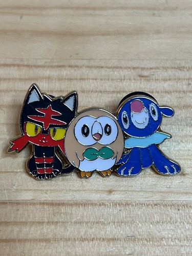 Pokémon Sun Moon Alola Starters Official 2016 Enamel Pin Rowlet Popplio ...