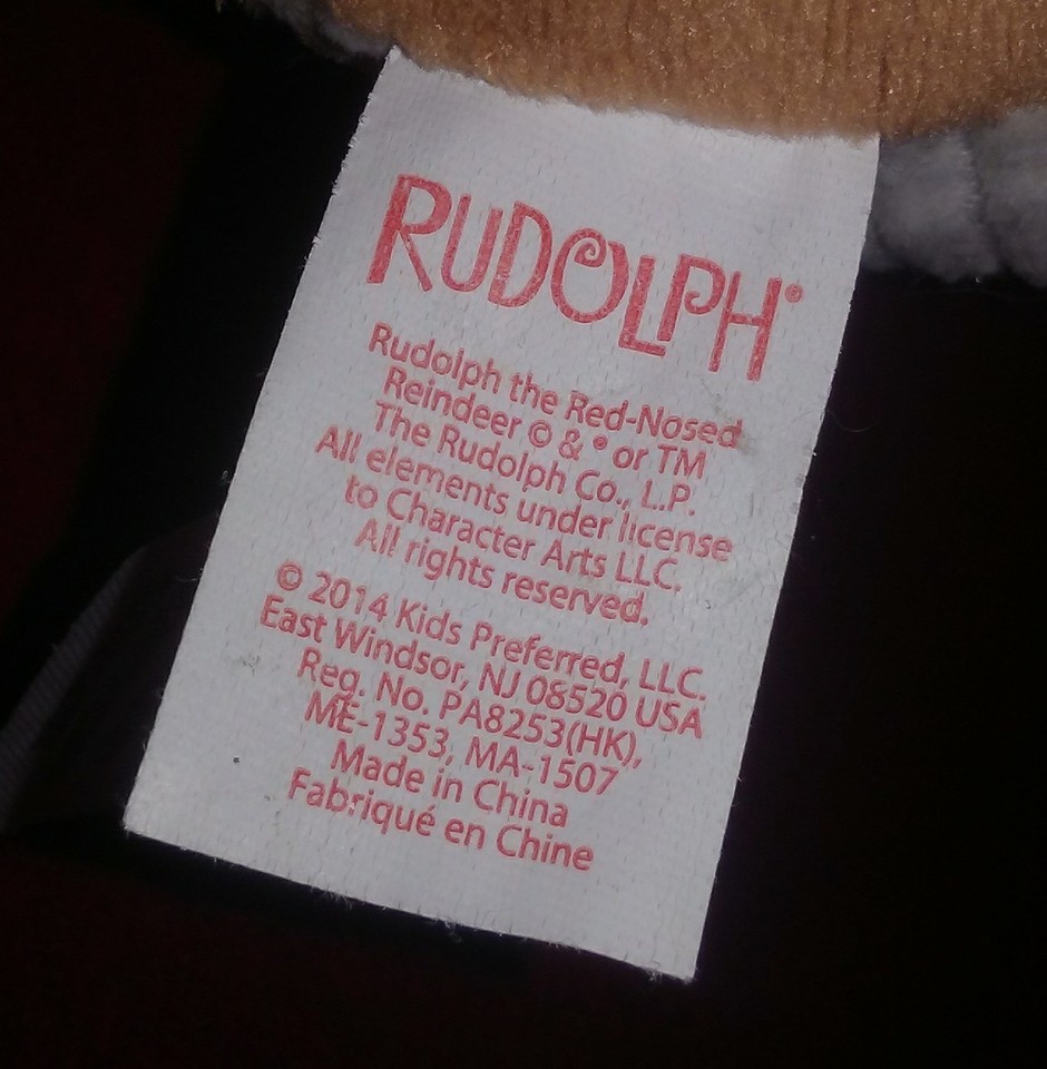 Kids Preferred RUDOLPH the Red Nosed Reindeer 8in Soft Sitting Plush ...