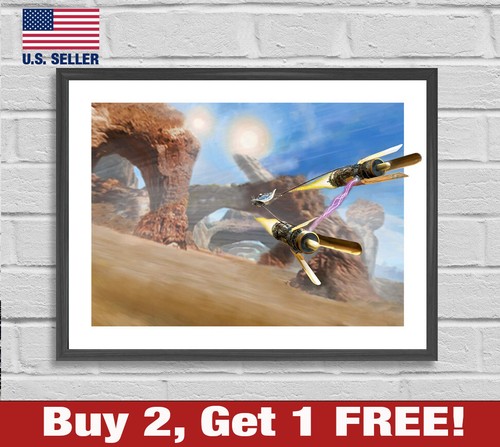 Star Wars Episode One Racer Poster 18" x 24" Print Game Room Pod Racing ...