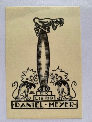 Ex-libris MEYER Daniel, 82 x 60 mm, 1952 par LOUIS Alain | eBay