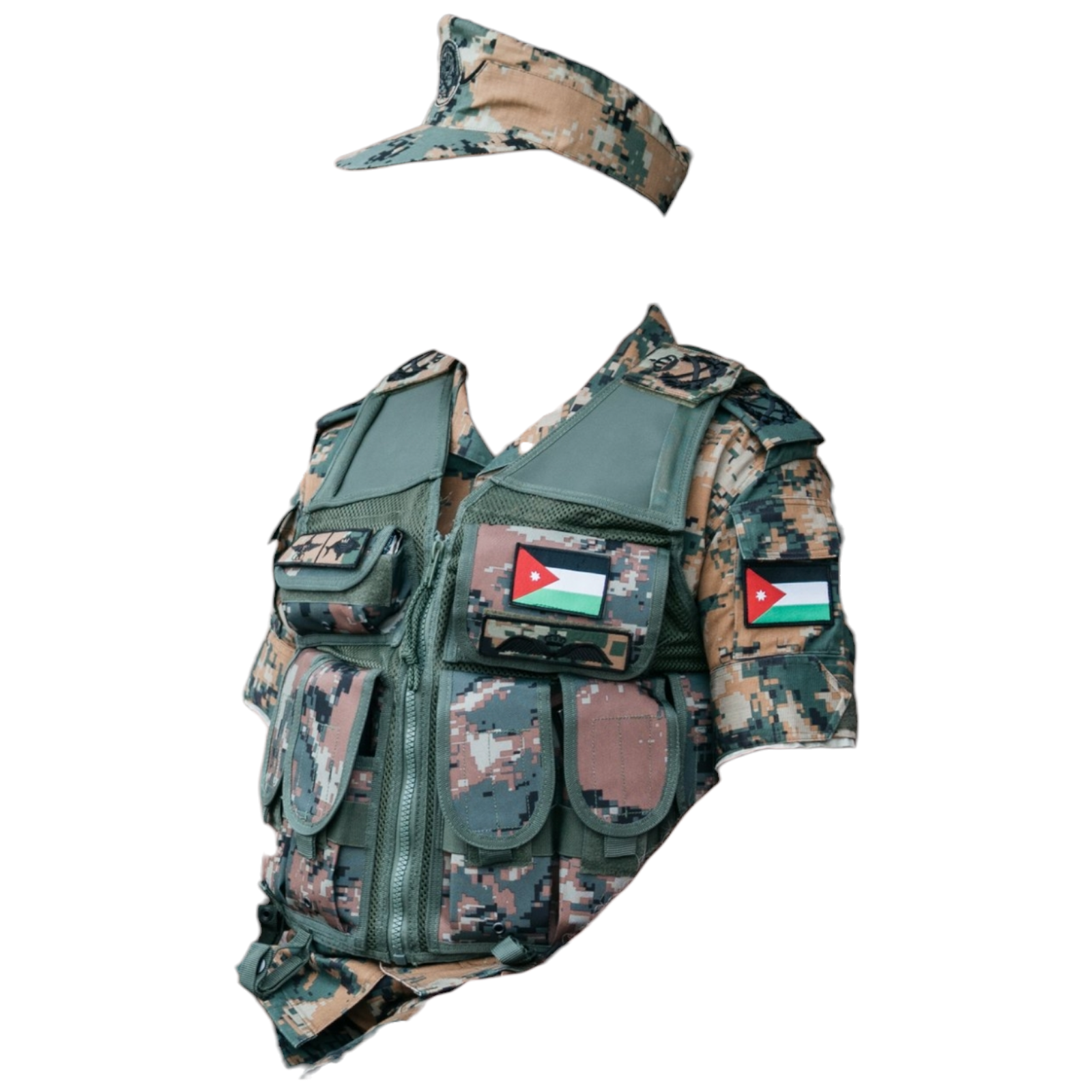 Jordanian Royal Guard Cap Woodland KA2 Camouflage Hat Military Rare ...