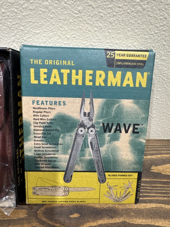 Leatherman Wave Multi Tool w/Leather Case Multiplier | eBay