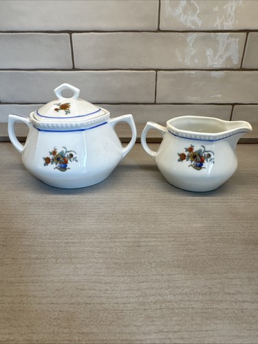 Vintage PK Unity Germany Creamer And Sugar Bowl W/Lid-Numbers on Bott ...