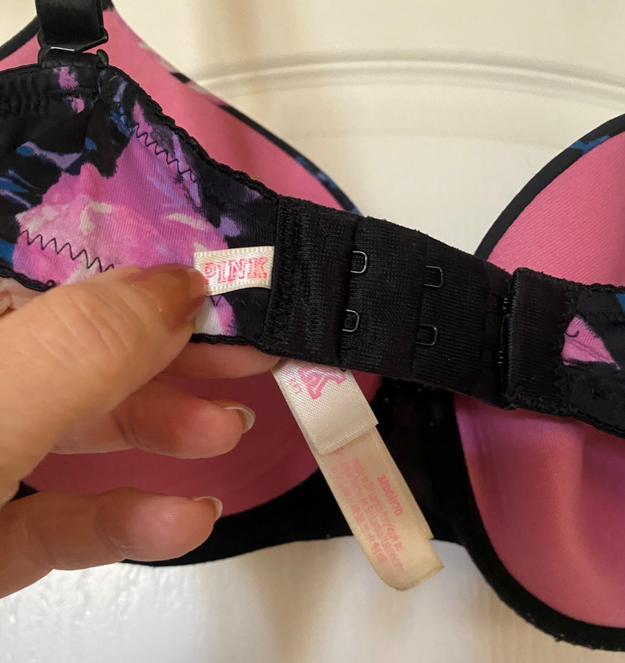 Victoria Secret Bra 32D Wear Everywhere Lightly Lined Floral Smooth Cup ...