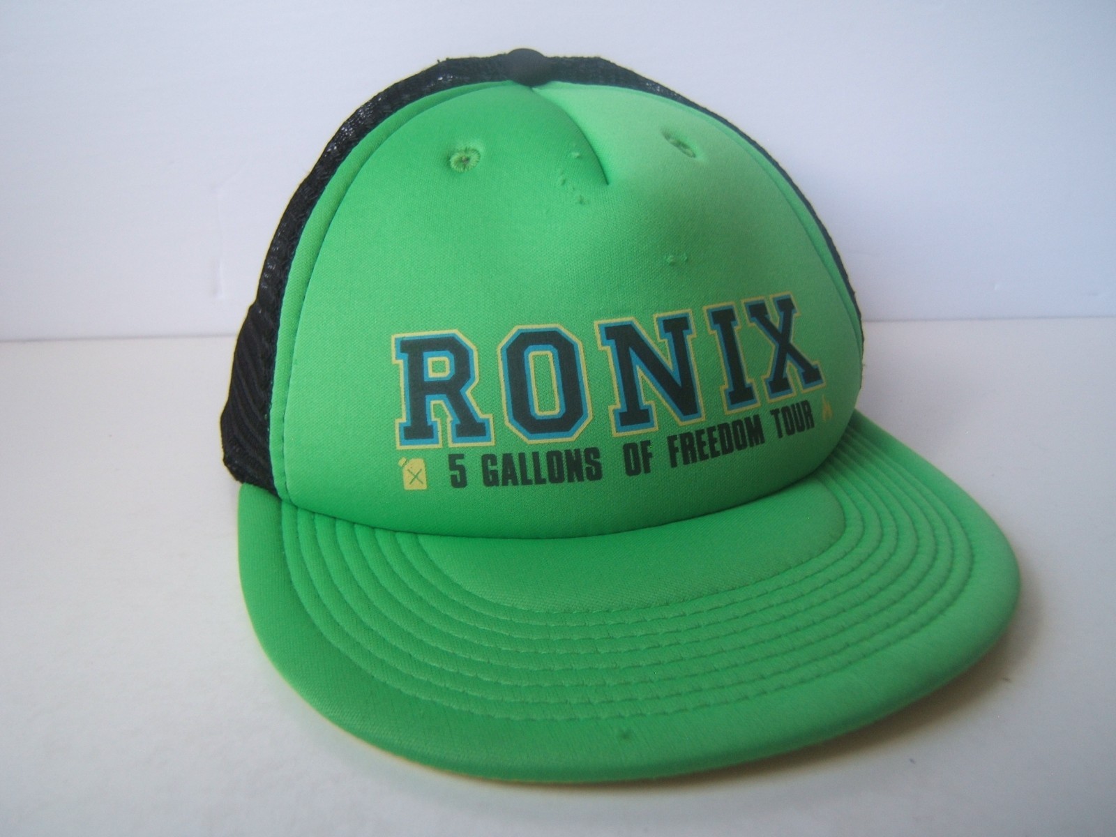 Ronix 5 Gallons of Freedom Tour Hat Green Black Snapback Trucker Cap | eBay