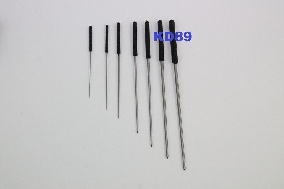 Bergeon 30543-AP 7 SMOOTHING BROACHES WITH PVC HANDLE ø 0.70 to 2.90 mm ...