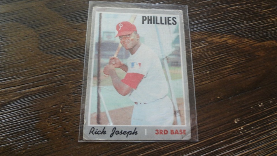 1970 TOPPS # 186 RICK JOSEPH ( CREASES/ CORNER WEAR ) ROUGH BASEBALL ...