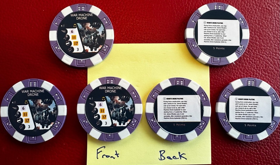 Heroclix War Machine Drone BYSTANDER Pog Proxy Black Panther Marvel ...