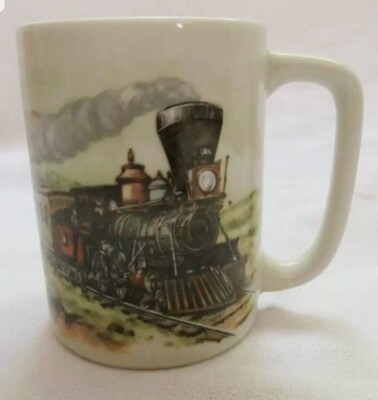 ~Railroad Steam Locomotive Train Coffee Mug~Perfect ~Vintage ~Gibson ...