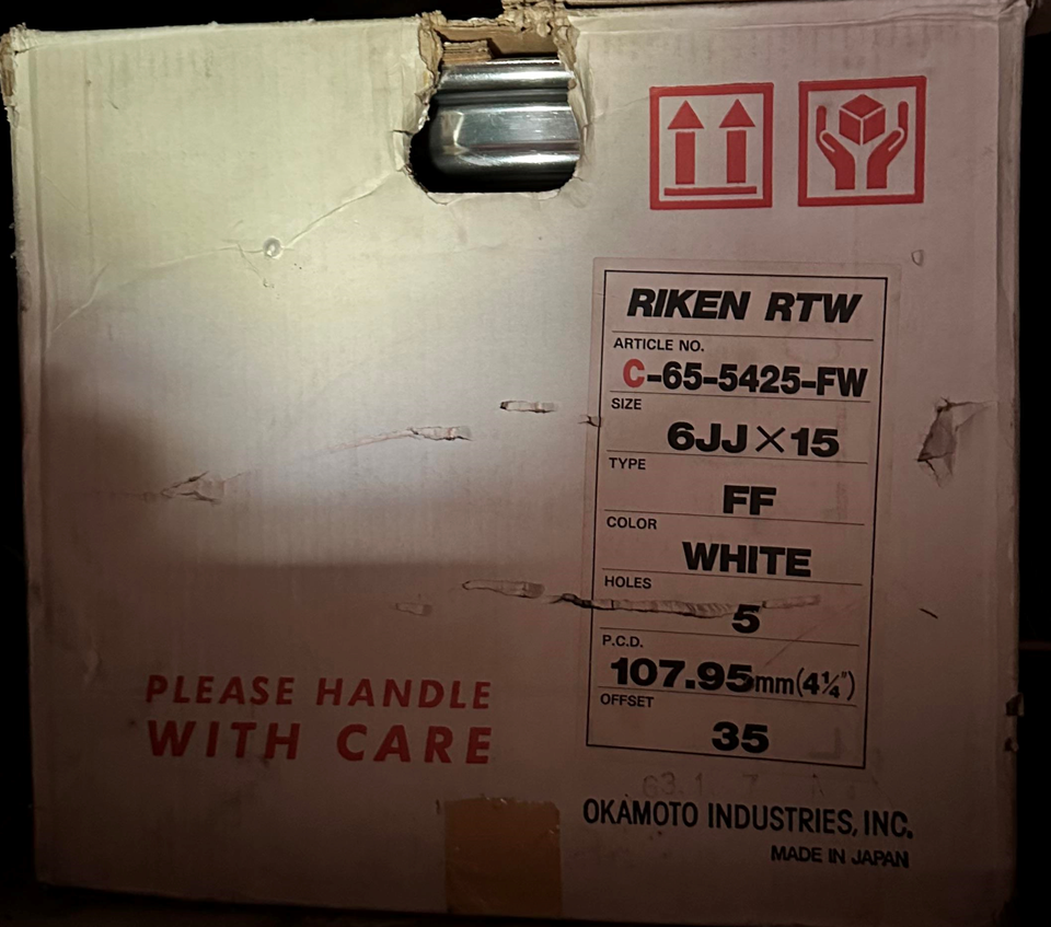 NOS Riken RTW 6x15 ET35 5x108 Volvo 240 740 940 BNIB NIB Mesh Wheels ...