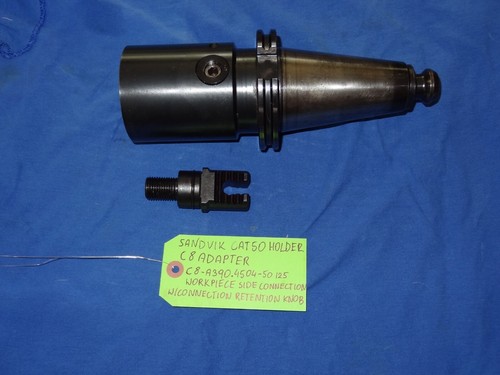 SANDVIK CAT 50 C8 ADAPTER .SIDE CONNECTION W/RETENTION KNOB C8-A390 ...
