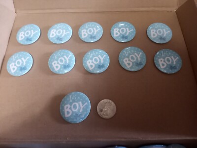 20 ITS A BOY Buttons 1" Badges One Inch Pinbacks BABY Gender Reveal ...